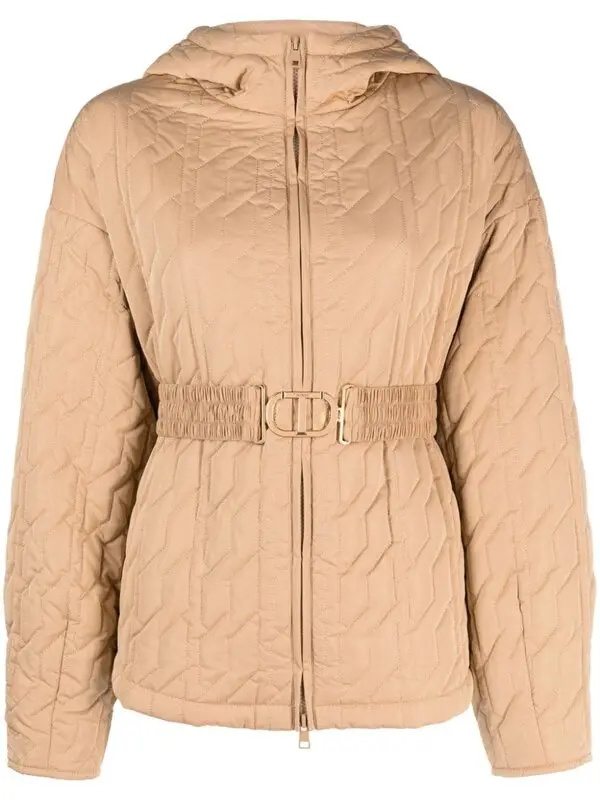TWINSET Logo-belt Quilted Jacket