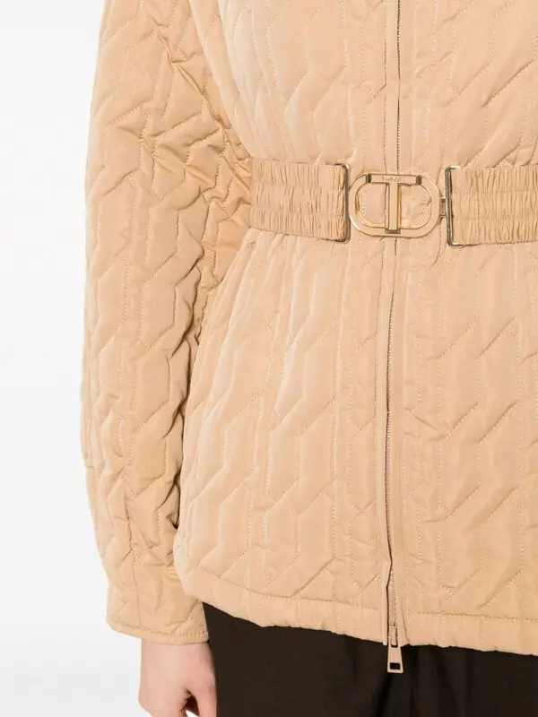 TWINSET Logo-belt Quilted Jacket