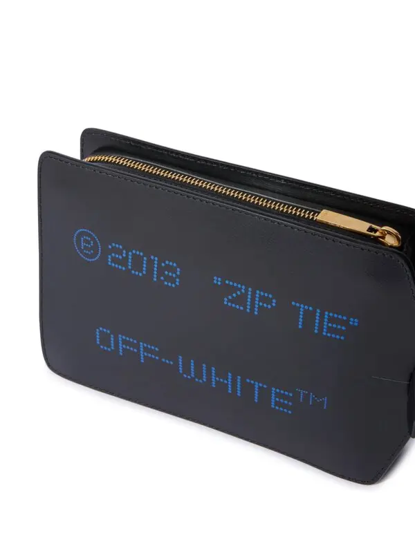 Off-White Medium Zip Tie Clutch
