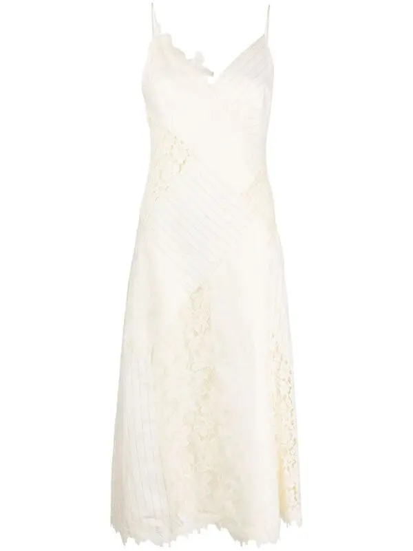 Zimmermann Luminosity Patchwork Lace Dress - Neutrals