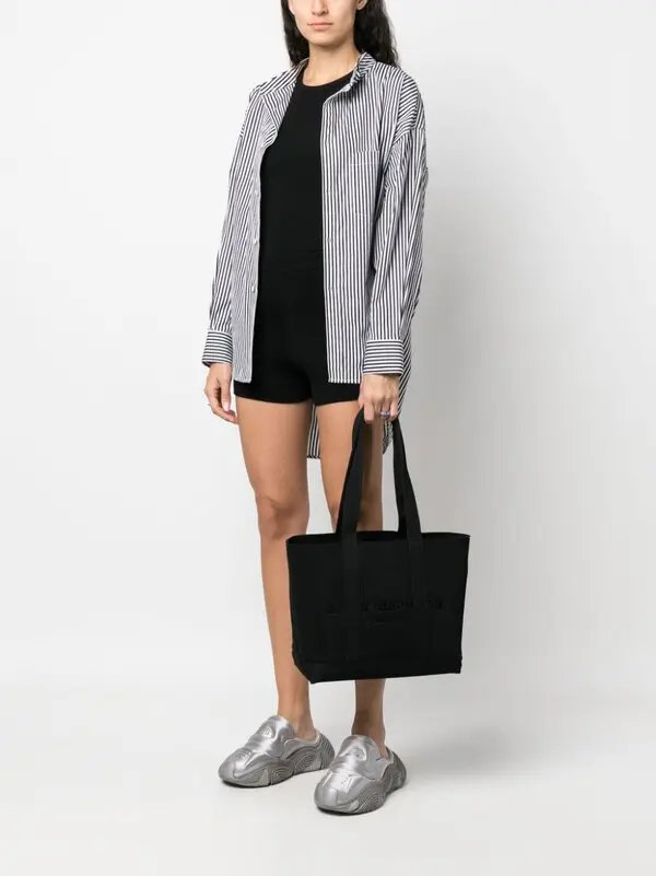 Alexander Wang Medium Ryan Knitted Tote Bag - Black | Editorialist