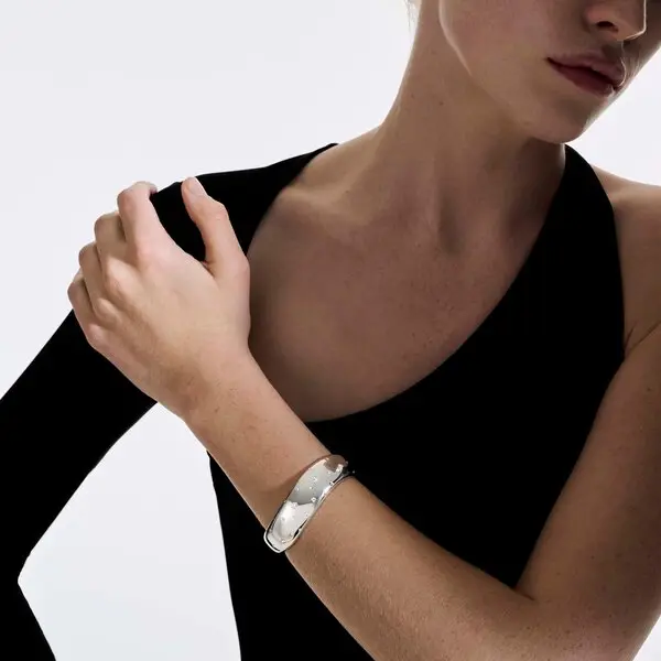 john hardy - John Hardy Surf Hinged Cuff Bracelet In Sterling Silver With Diamonds