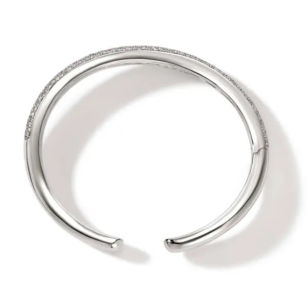 John Hardy Surf Hinged Cuff With Diamonds