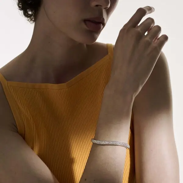 John Hardy Surf Hinged Cuff With Diamonds