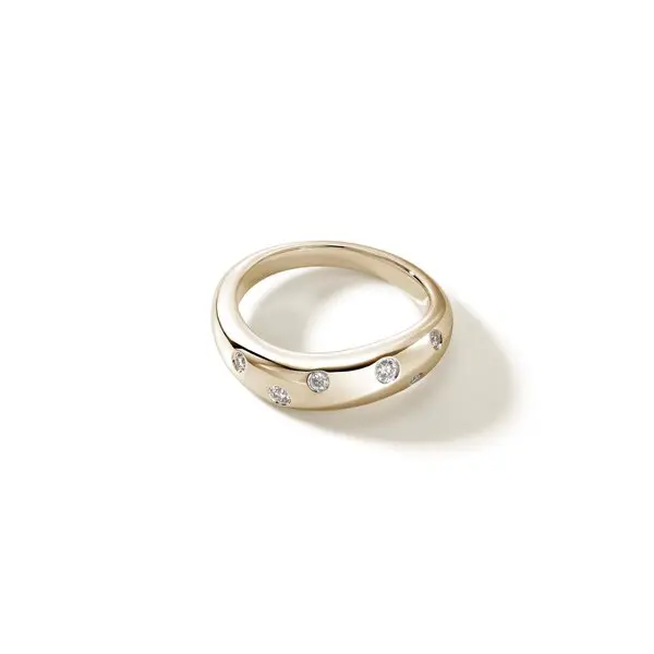 John Hardy Surf Ring With Diamonds - Gold