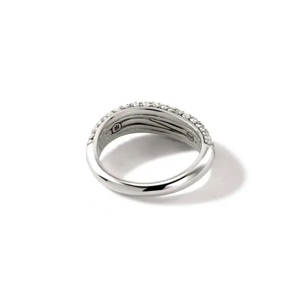 John Hardy Sculptural Ring With Diamonds
