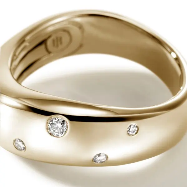 John Hardy Surf Ring With Diamonds - Gold