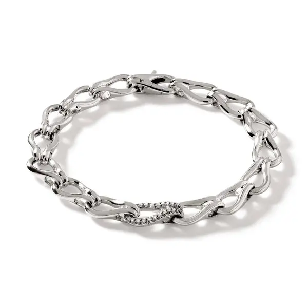 John Hardy Surf Diamond Bracelet, 8.5mm - Silver