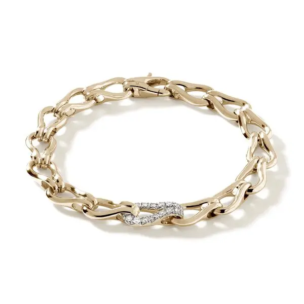 John Hardy Surf Diamond Bracelet - Gold
