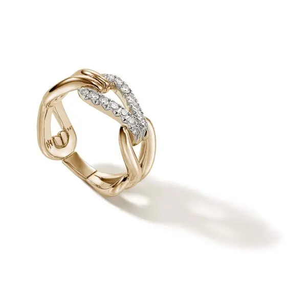 John Hardy Surf Link Ring With Diamonds