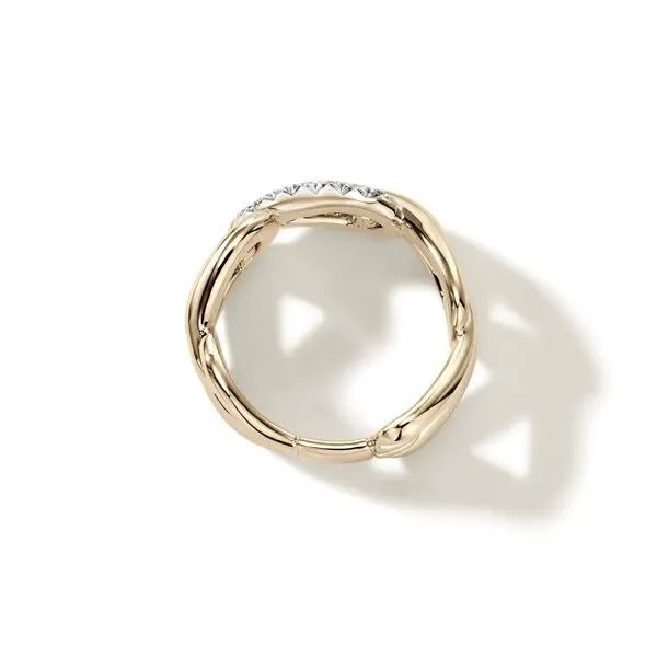 John Hardy Surf Link Ring With Diamonds