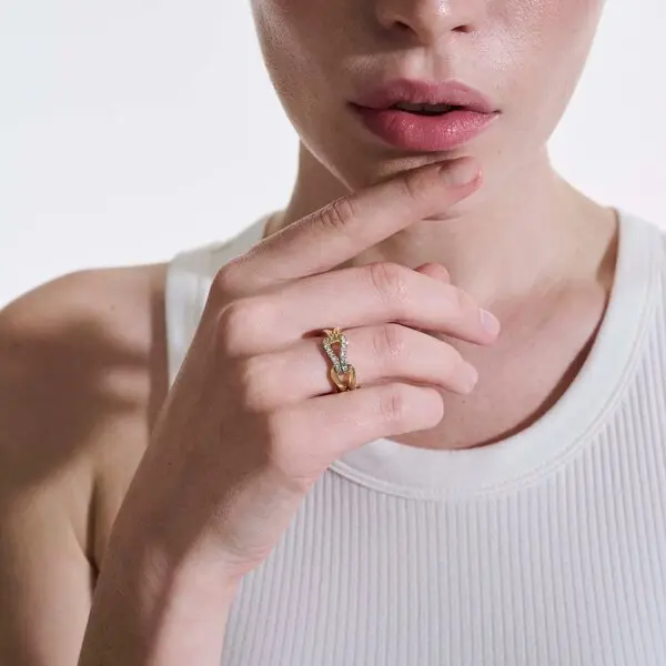 John Hardy Surf Link Ring With Diamonds