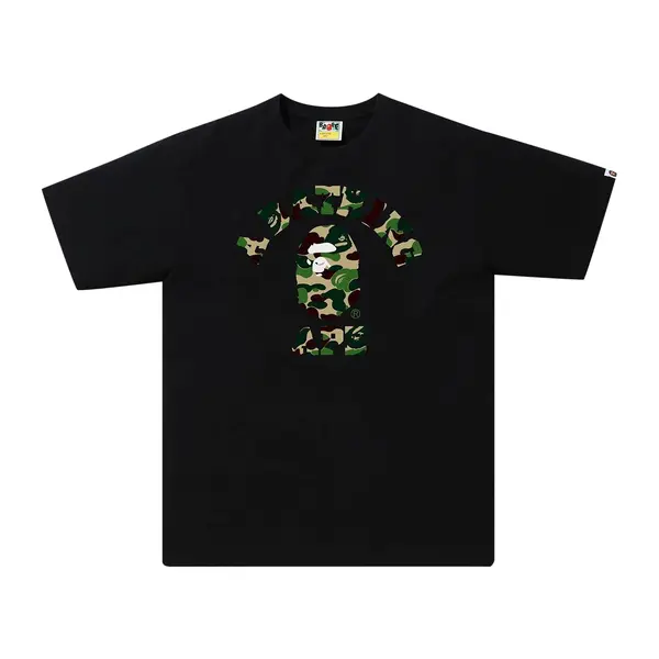 A BATHING APE Abc Camo College Tee /green - Black