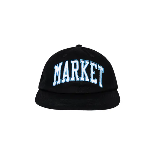 MARKET Offset Arc 6 Panel Cap - Black
