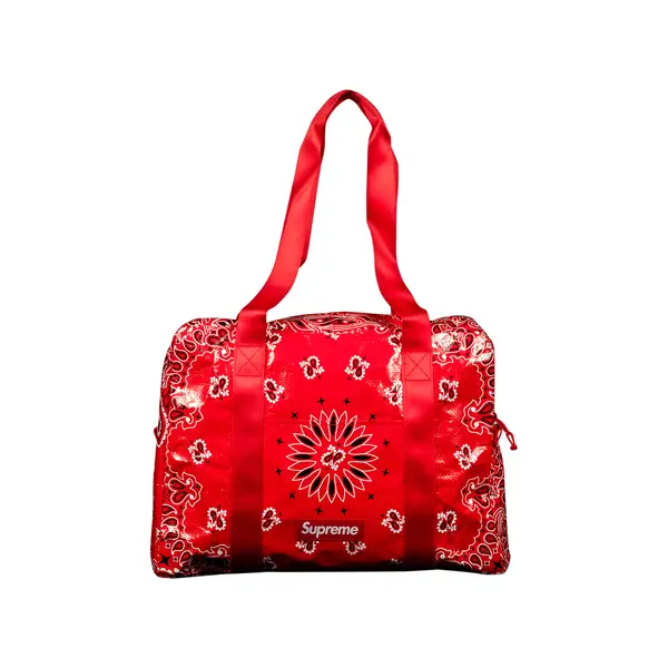 Supreme Bandana Tarp Small Duffle Bag - Red