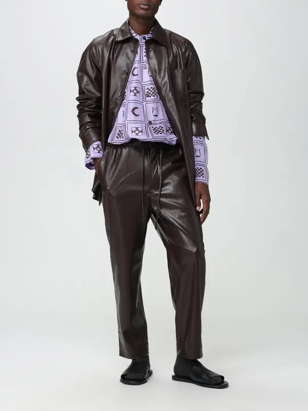 Nanushka Faux Leather Drawstring Trousers