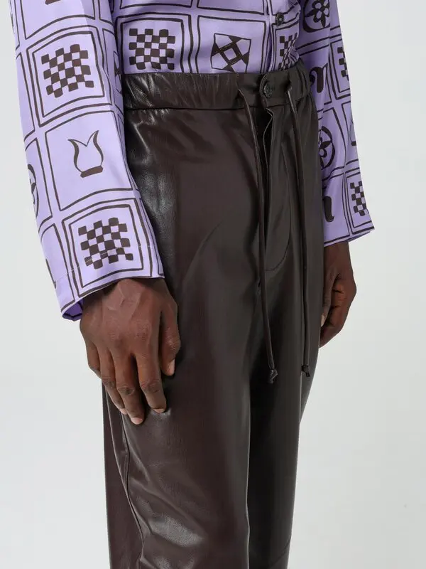 Nanushka Faux Leather Drawstring Trousers