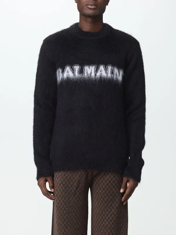 Balmain Mohair Wool Sweater - Black