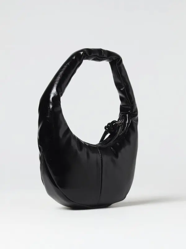 MSGM Natural Grain Synthetic Nappa Bag - Black