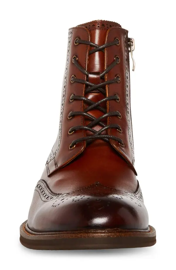 Steve Madden Xandy Leather Boot Steve Madden Xandy Brogue Wingtip Boot In Tan - 40% Off  main image 2