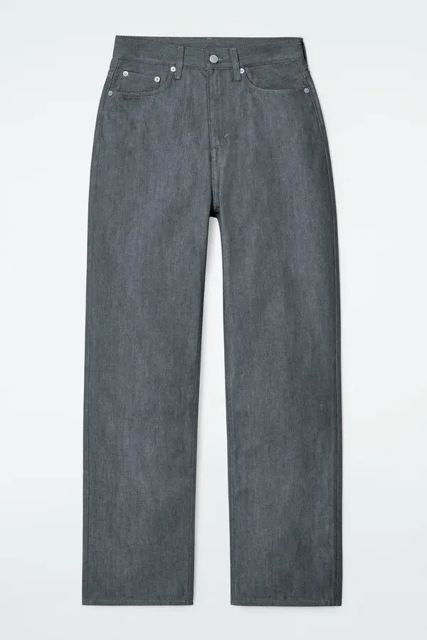 Cos Column Straight-leg Jeans - Gray