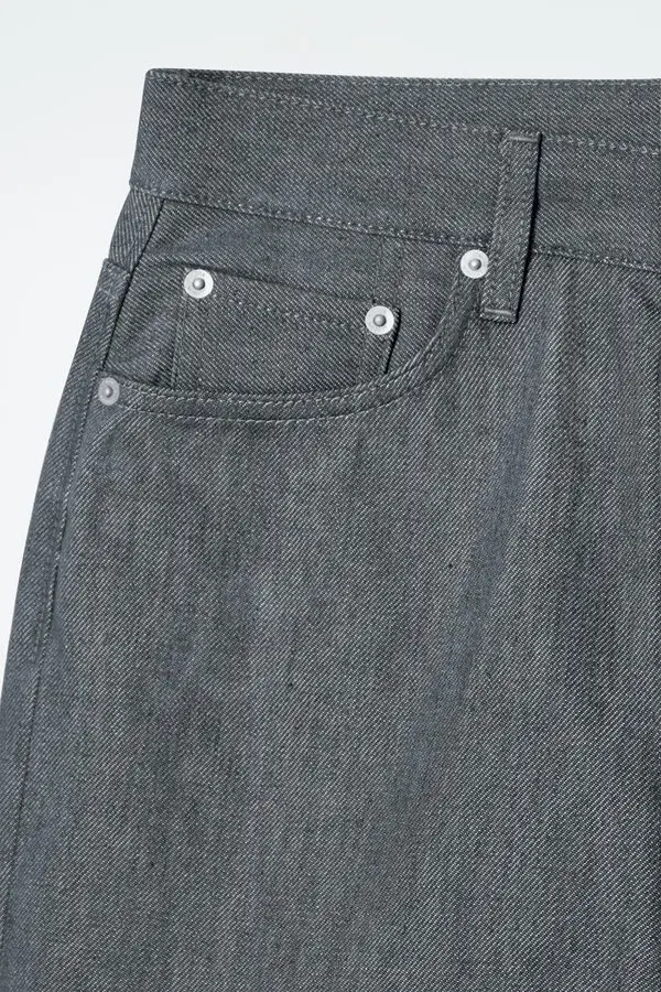 Cos Column Straight-leg Jeans - Gray