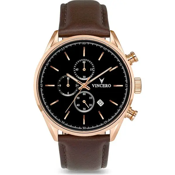VINCERO The Chrono S2 Chronograph Strap Watch - Rose Gold