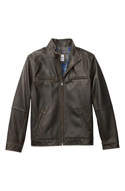 Tommy Bahama Rocker Island Leather Jacket