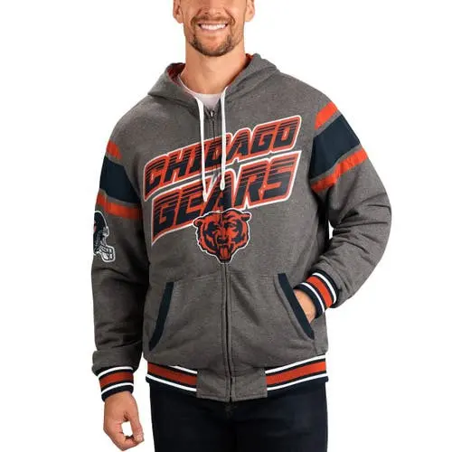 G-III SPORTS BY CARL BANKS Chicago Bears Reversible Full-zip Hoodie - Navy