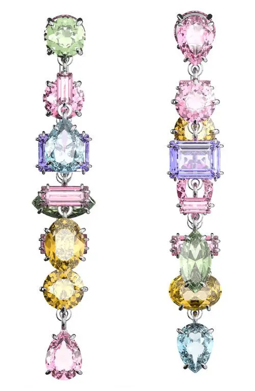 SWAROVSKI Gema Asymmetric Earrings - Multicolored
