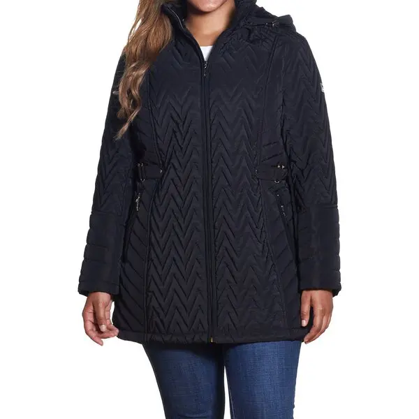 Gallery Chevron Quilt Jacket - Black