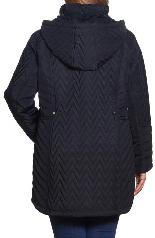Gallery Chevron Quilt Jacket - Black