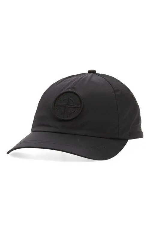 Stone Island Logo Patch Baseball Cap - Black