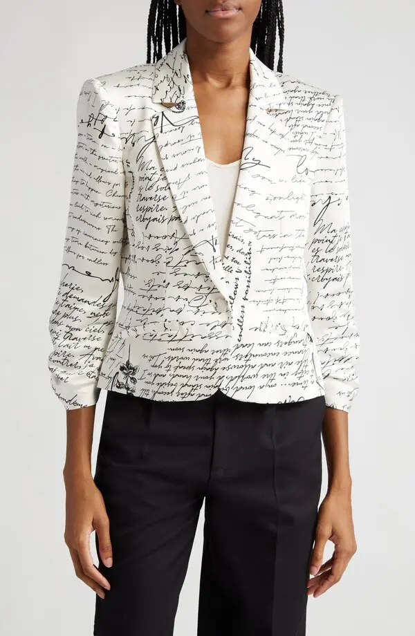 Cinq À Sept Mon Amour Le Petite Khloe Print Blazer