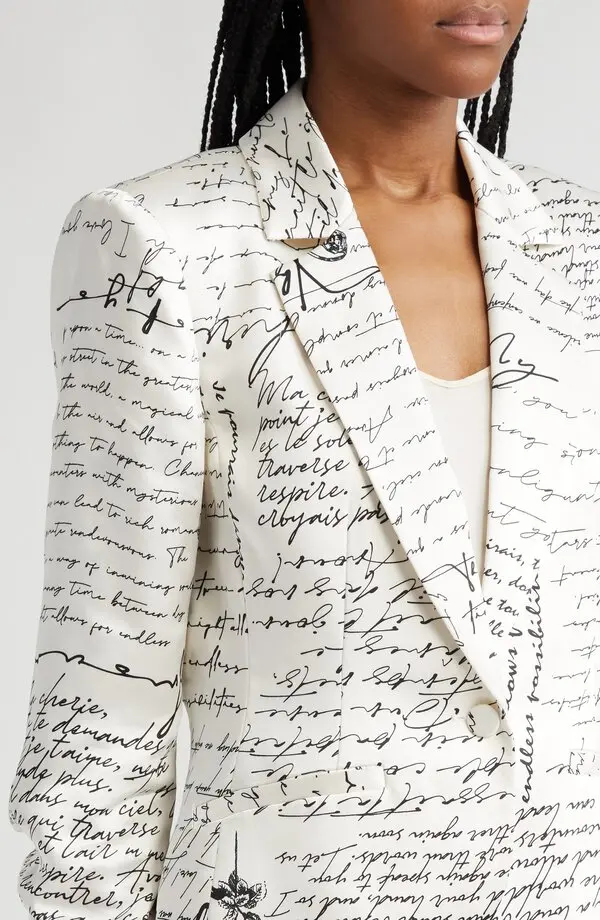 Cinq À Sept Mon Amour Le Petite Khloe Print Blazer