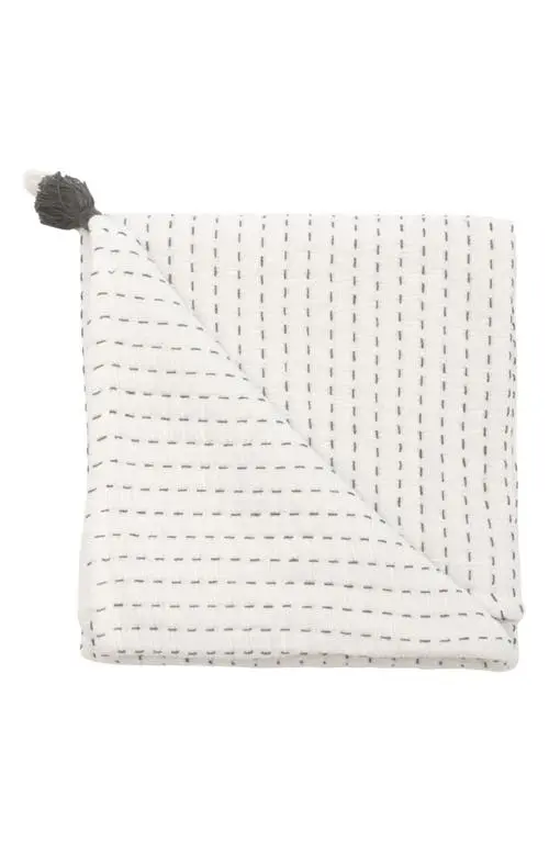 CRANE BABY Luxe Cotton Baby Blanket - White