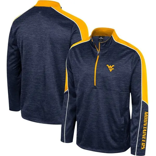 COLOSSEUM West Virginia Mountaineers Marled Half-zip Jacket