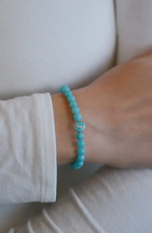 Anzie Jac + Jo Soul Amazonite Beaded Stretch Bracelet