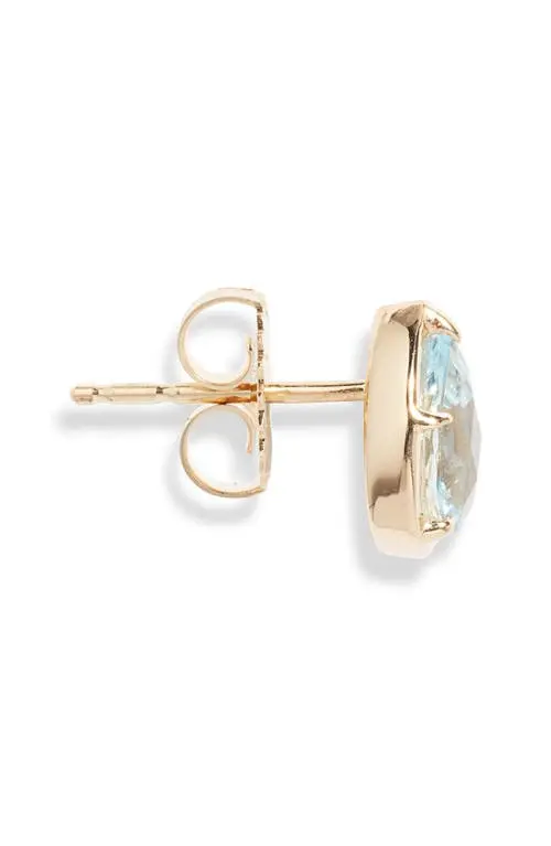 Anzie Mélia Pear Stud Earrings - Blue