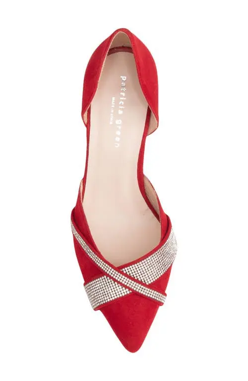 PATRICIA GREEN Milan D'orsay Pump - Red Suede