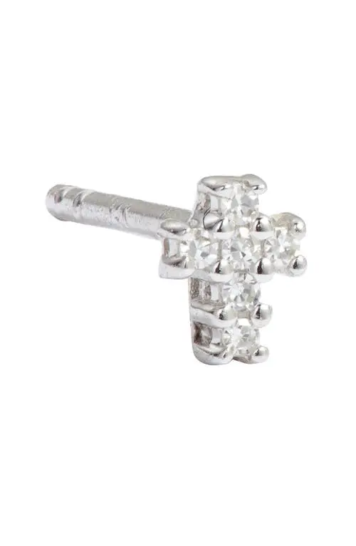 Meira T Diamond Cross Stud Earrings