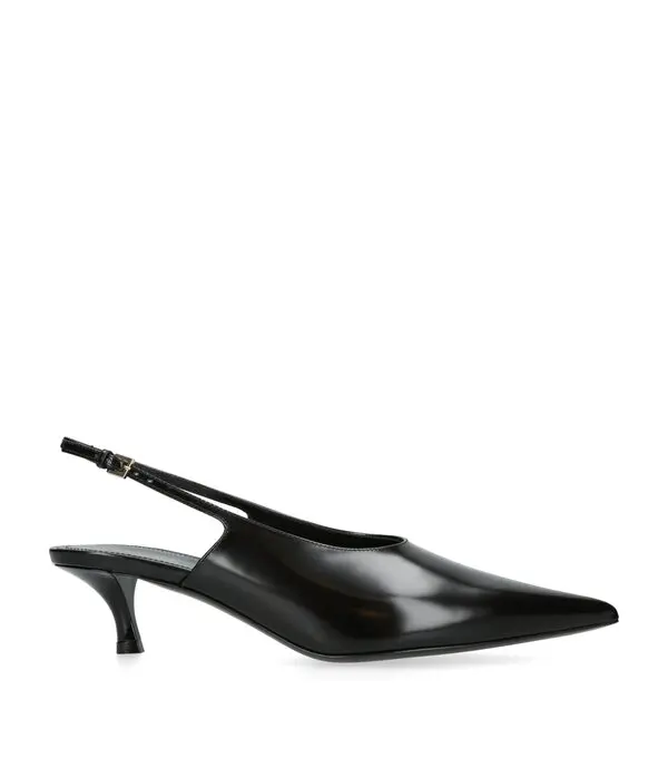 Givenchy Leather Show Slingback Pumps 45 In Black 23% Off