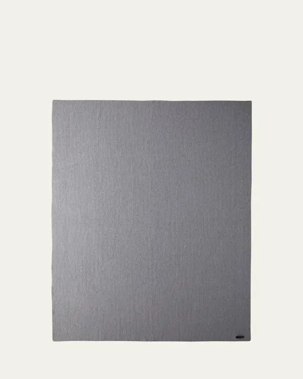 Sofia Cashmere Cashmere Shaker Rib Throw Blanket - Gray
