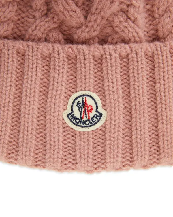 Moncler Cable Knit Pom-pom Beanie