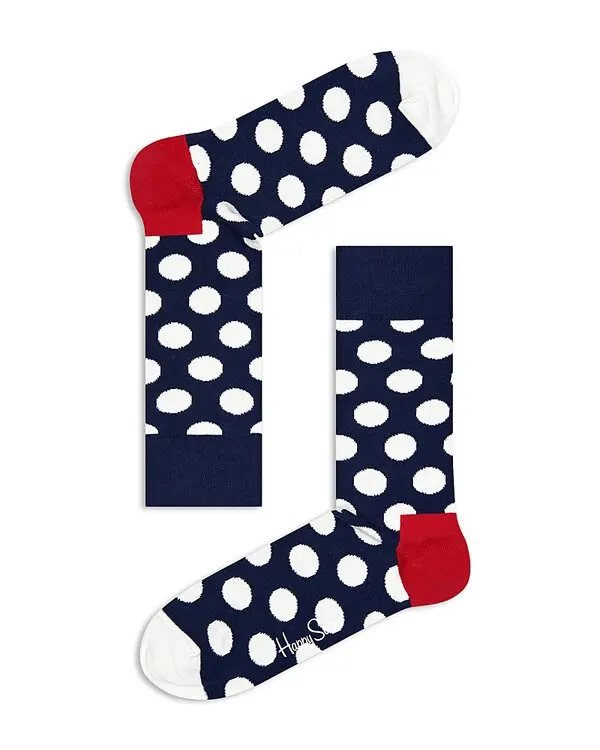 Happy Socks Big Dot Socks - Navy