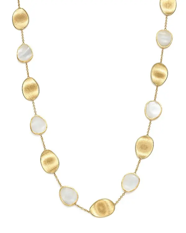 Marco Bicego 18k Yellow Gold Lunaria Mother-of-pearl Collar Necklace - Gold/pearl