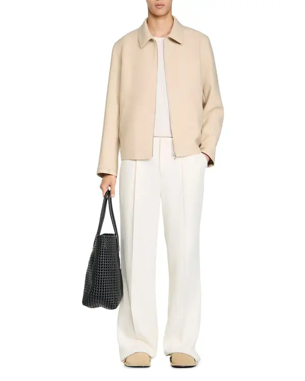 Sandro Zip Jacket - Beige