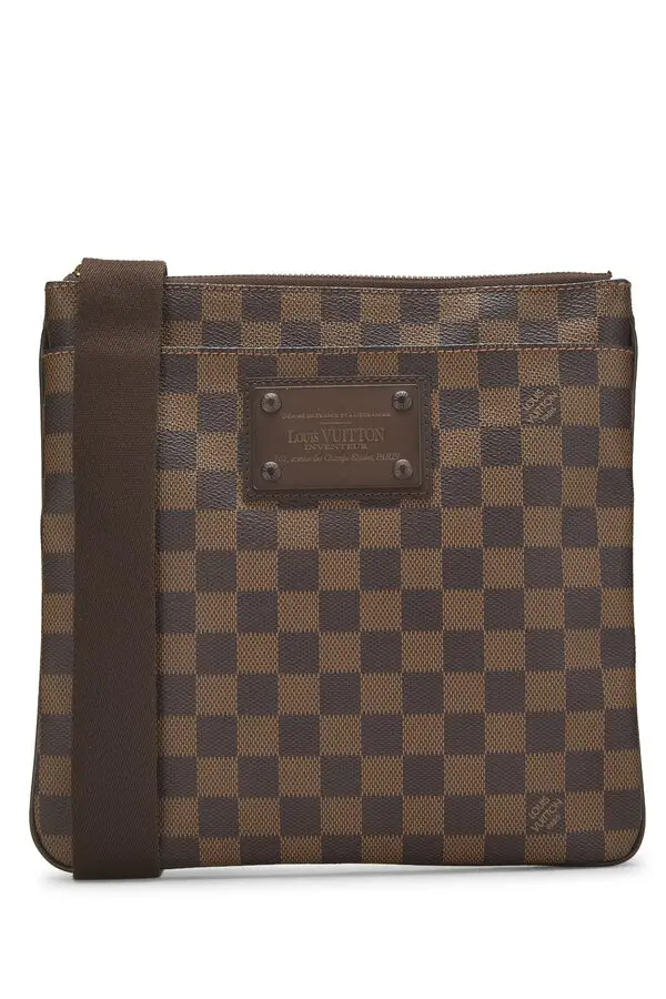 LOUIS VUITTON Damier Ebene Pochette Plate Brooklyn
