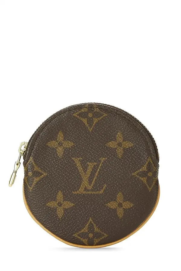 LOUIS VUITTON Monogram Canvas Porte Monnaie Round - Brown