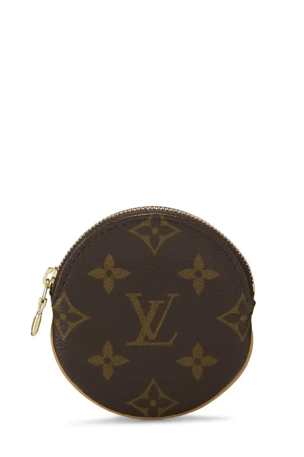 LOUIS VUITTON Monogram Canvas Porte Monnaie Round - Brown